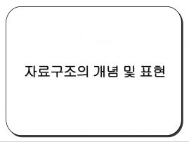 자료구조의 개념 및 표현-1페이지