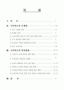 국민연금제도의 문제점과 발전방향-1페이지