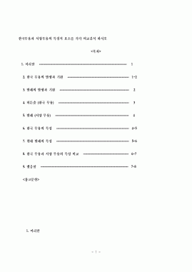 한국 무용과 서양 무용의 특징적 요소와 각각을 비교분석-완벽-1페이지