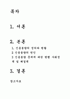 금융채무불이행(신용불량자문제)-1페이지