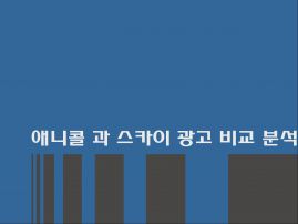 애니콜 과 스카이 광고 비교 분석-1페이지