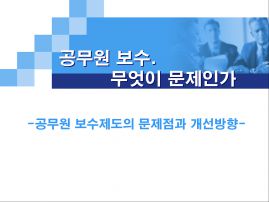 공무원 보수제도의 문제점과 개선방향-1페이지