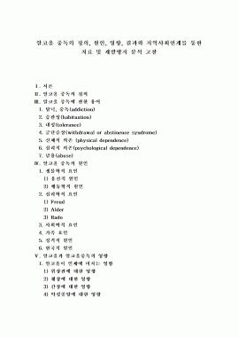 [알코올 중독]알코올 중독 정의,원인,영향,결과와 지역사회연계를 통한 치료 및 재발방지 분석 고찰(알코올 중독 결과, 알코올 중독 치료 접근방법, 지역사회 자원 연계구축 방안, 알코올 중독 재발방지)-1페이지