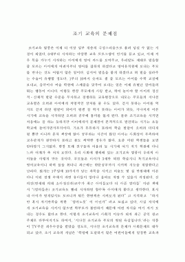 [사범/법학] 조기교육의 문제점-1페이지