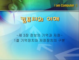 [컴퓨터의 이해] 기억장치와 저장장치의 구분-1페이지