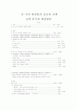 중저가 화장품의 성공&실패 전략분석과 해결방안-1페이지