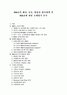 [M&A][기업인수합병]M&A(기업인수합병)의 배경, 종류, 방법과 방어대책 및 M&A(기업인수합병)에 대한 규제방식 분석(M&A(기업인수합병)의 방법, 적대적 M&A에(기업인수합병) 대한 규제방식)-1페이지