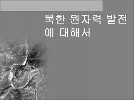 북한 원자력 발전에 대해서-1페이지