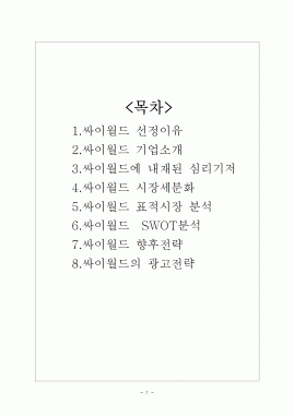 싸이월드 마케팅전략-1페이지