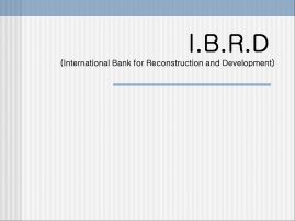 IBRD(International Bank for Reconstruction and Development)-1페이지