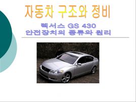 렉서스 GS430의 안전장치의 종류와 원리-1페이지