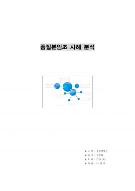 품질분임조 사례 분석-1페이지