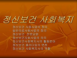 정신보건 사회복지-1페이지