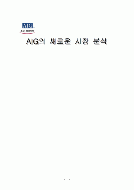 [경영]AIG의 새로운 시장 실버산업&해외여행 분석-1페이지