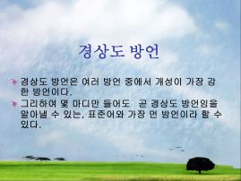 경상도 방언의 특징 고찰-1페이지