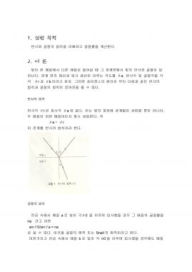 빛의 반사와 굴절 예비 보고서-1페이지