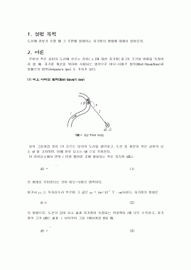 전류와 자기장 예비 보고서-1페이지