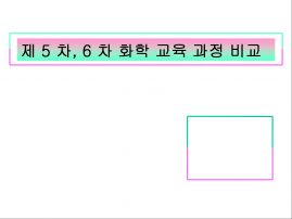 제 5 차, 6 차 화학 교육 과정 비교-1페이지