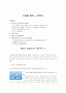 [마케팅] 하이트(HITE) 맥주 마케팅 성공요인 분석-1페이지