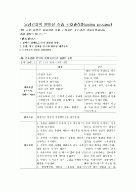 모성간호학 분만실 간호과정 (case study)-1페이지