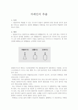 [결과레포트] 카페인의 추출-1페이지