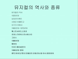 뮤지컬의 역사와 종류-1페이지