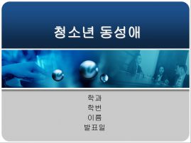 [청소년 문제] 청소년 동성애자의 정의, 원인, 이론적 접근, 현황, 특징, 사회적 문제 및 대처방안 (2007년  추천 우수 레포트 선정)-1페이지