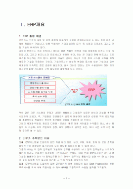 ERP의 개념과 특징,기능,효과,성공사례,실패사례 심층분석-1페이지