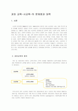 과외 교육-사교육-의 문제점과 대책-1페이지