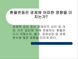 [경제, 재무] 환율변동은 경제에 어떠한 영향을 미치는가-1페이지