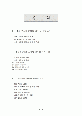 소득 양극화 현상의 원인과 해결책에 대한 연구(소득 양극화 현상의 심각성 논의)-1페이지