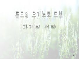 [마케팅] 풀무원 유기농콩 두부 마케팅 전략-1페이지