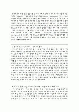 Erikson의 생애발달이론과 나의 성장과정-1페이지