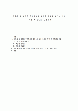 미국의 對 이라크 무력행사가 한반도 평화에 미치는 영향- 북한 핵 문제와 관련하여-1페이지