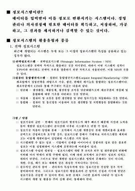 정보시스템의 활용유형과 종류-1페이지