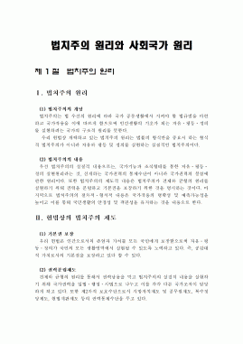 법치주의 원리와 사회국가 원리-1페이지