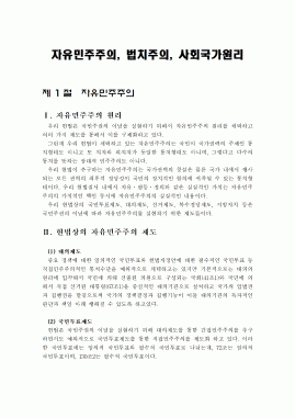 자유민주주의, 법치주의, 사회국가원리-1페이지