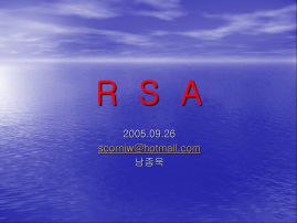 공개키 알고리즘 (RSA)의 이해 및 실전-1페이지