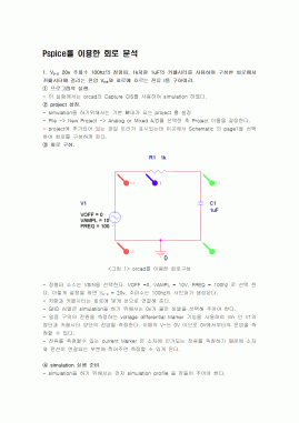 Pspice를 이용한 회로 해석 전자회로-1페이지