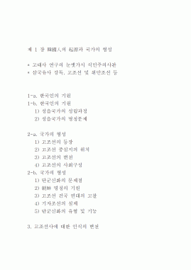 [사범/법학] 한국인의 기원과 국가의 형성-1페이지