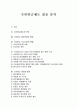 [국민연금제도][국민연금기금운용]국민연금제도 심층 분석(국민연금제도의 역사, 국민연금 재정마련의 방법, 국민연금 기금운용의 현황, 국민연금기금 운용구조의 문제점과 최근 개악 조치, 국민연금 내실화 방안)-1페이지