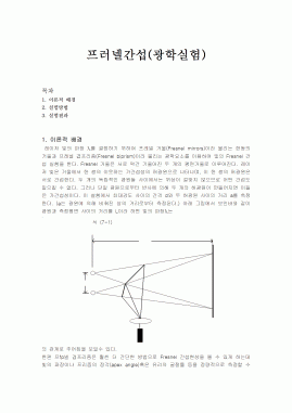 프러넬간섭(광학실험)-1페이지