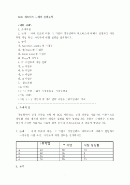 BCG 매트릭스 사례와 전략분석-1페이지