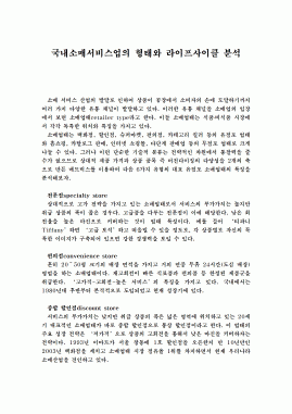 국내소매서비스업의 형태와 라이프사이클 분석-1페이지