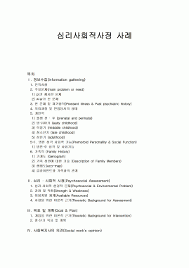 [사회과학] 심리사회적사정 사례-1페이지