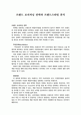 브랜드 포지셔닝 전략과 브랜드스타일 분석-1페이지