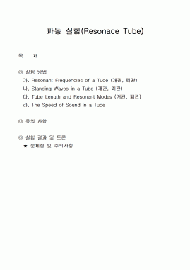 파동 실험 (Resonace Tube)-1페이지