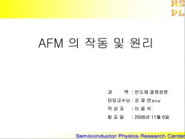 AFM의 작동 및 원리-1페이지