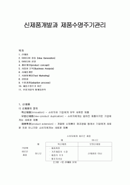 [사회과학] 신제품개발과 제품수명주기관리-1페이지