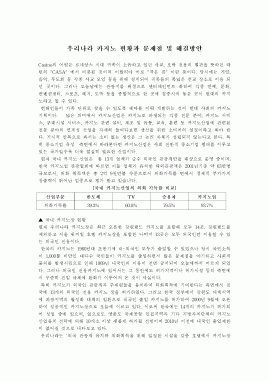 우리나라 카지노 현황과 문제점 및 해결방안-1페이지